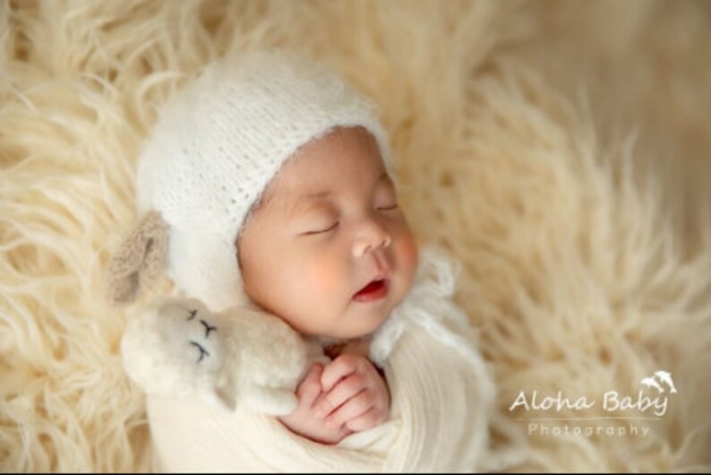 Lamb Props Stuffed Animal and Bonnet Sheep Photo Prop - Etsy