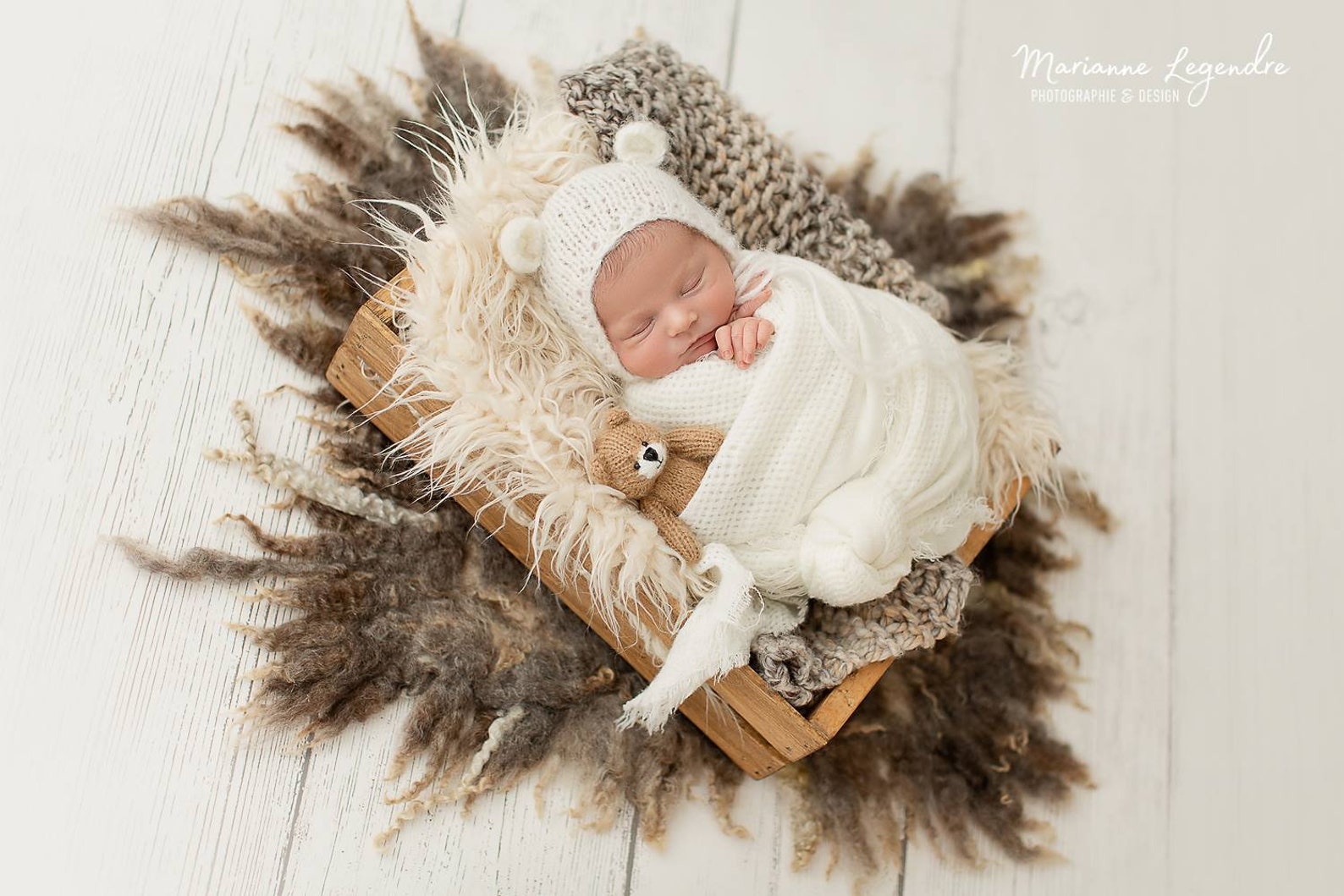 Newborn photo prop Newborn teddy bear photo toy Bear doll | Etsy
