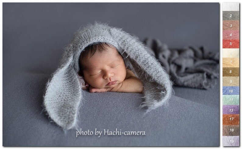 Newborn bunny hat New colors Newborn fuzzy bunny hat Fluffy | Etsy