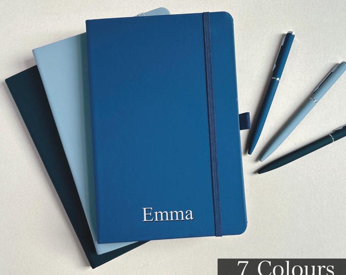 Custom Engraved Notebook With Pen, Leather Notebook Set, End of Year ...