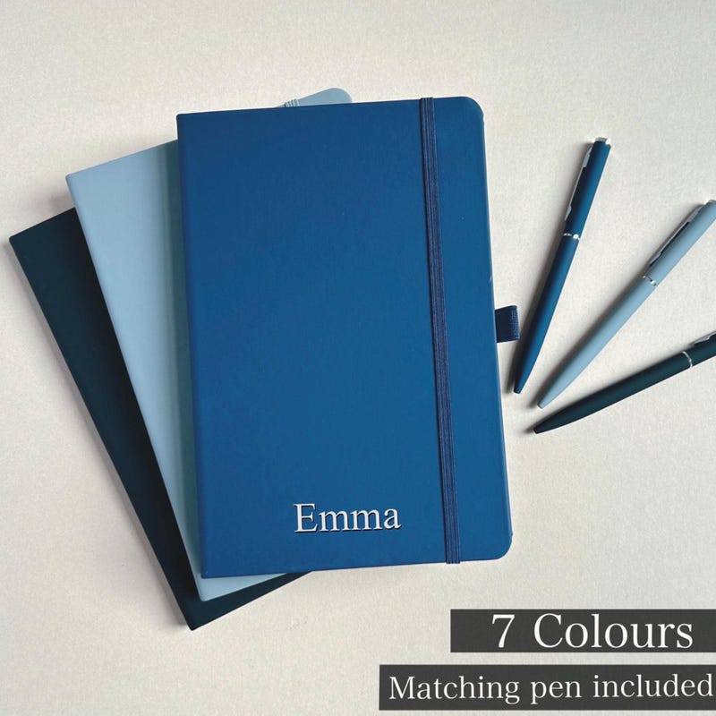 Navy Blue Hardcover Book - Etsy UK