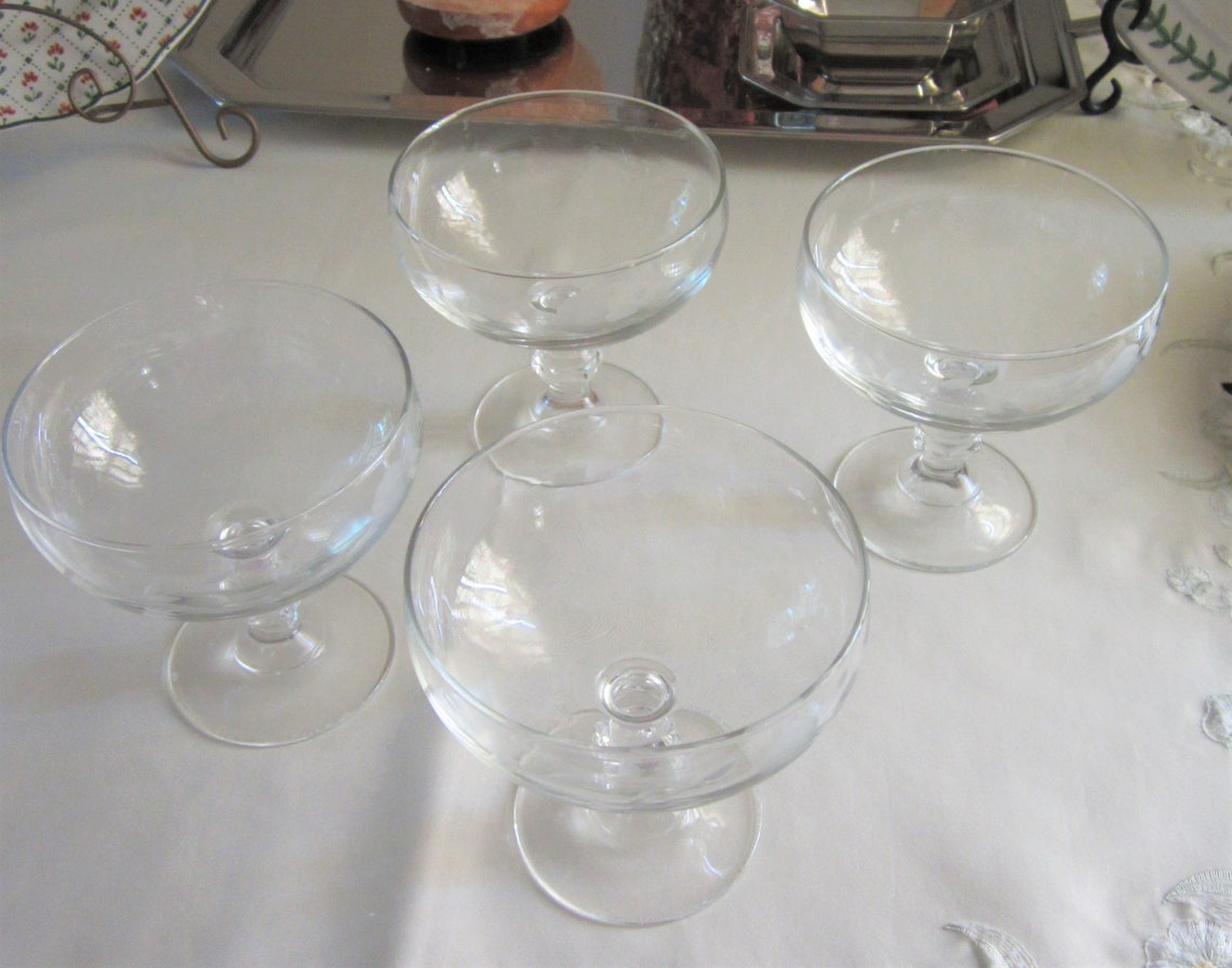 Princess House Heritage Footed Dessert Champagne Glasses | Etsy