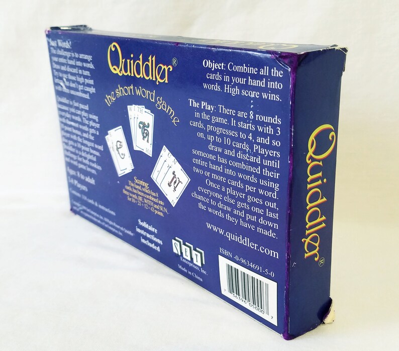 Vintage Quiddler Card Game, Short Word Edition - Etsy