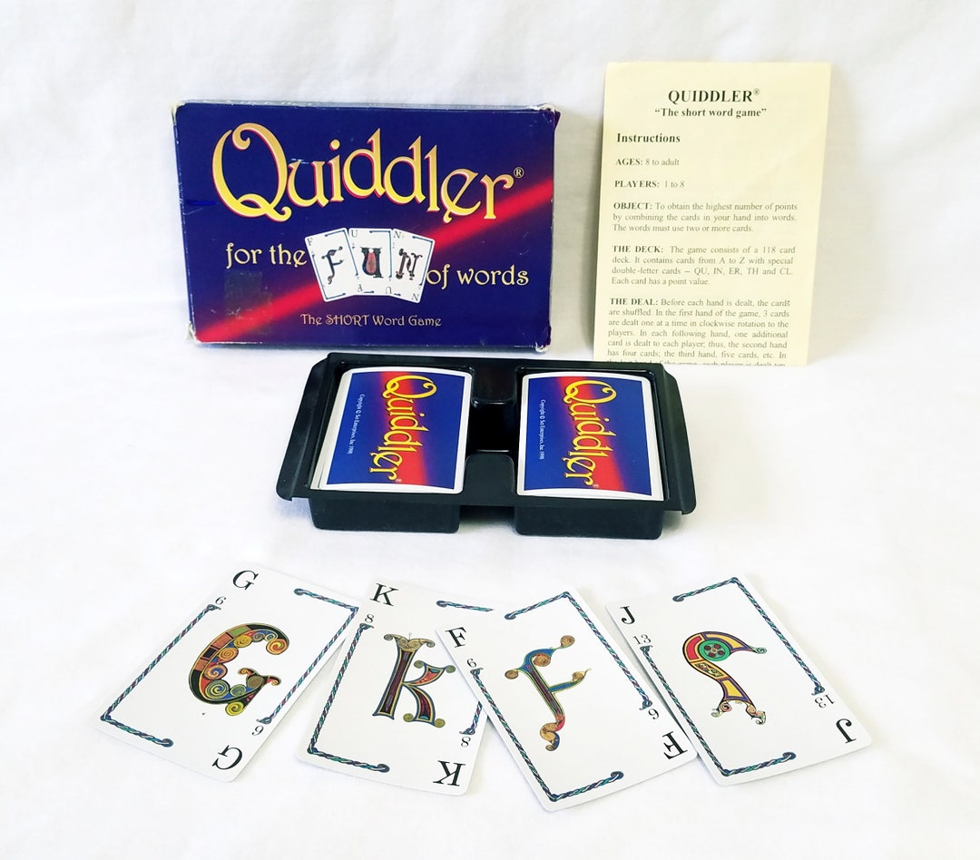 Vintage Quiddler Card Game, Short Word Edition - Etsy