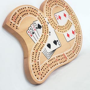 Hand Painted Wood Cribbage Board - Number 29 Shaped - Etsy