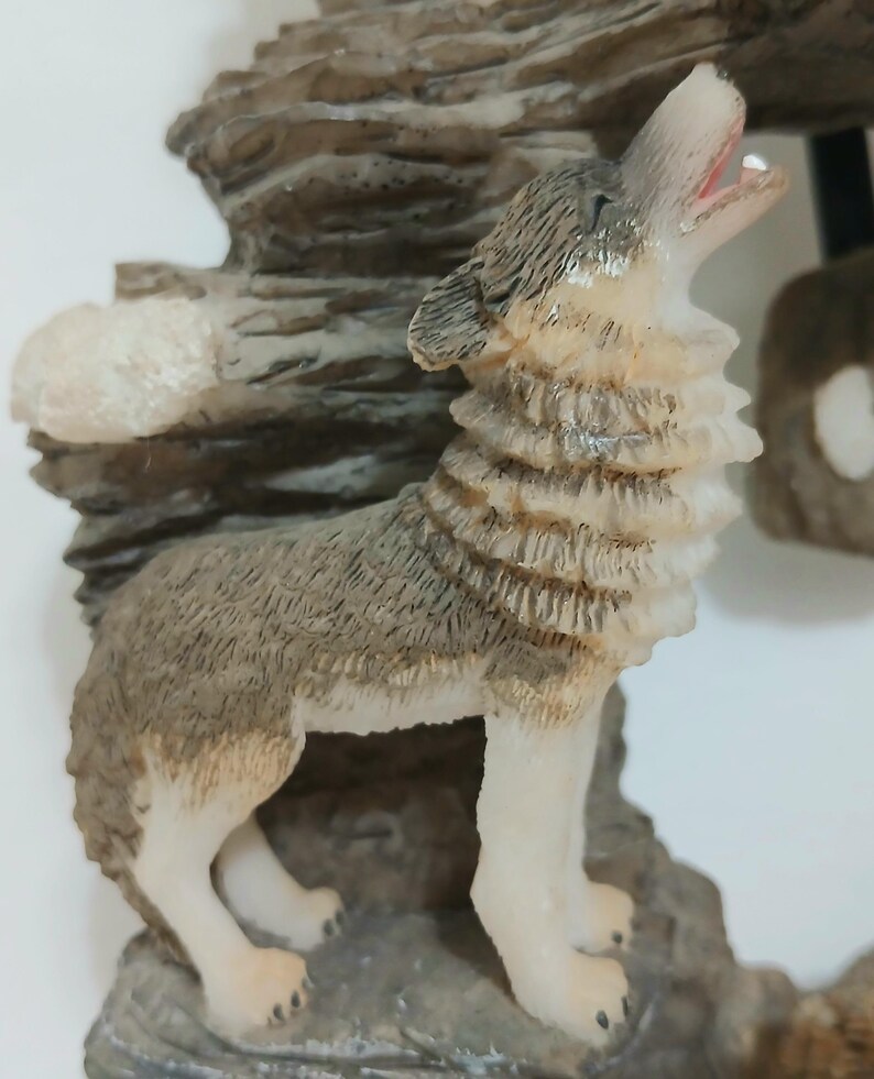 Vintage 3d Wolf Pack With Pendulum Clock by Herco is in Beautiful ...