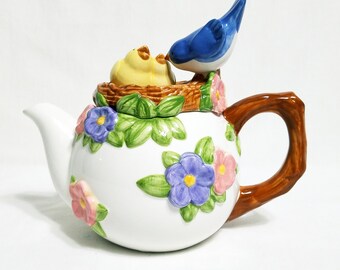 Blue Bird Teapot | Etsy