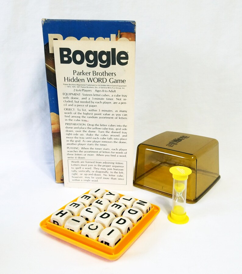 Vintage 1980 Boggle Game, Parker Brothers Word Find - Etsy