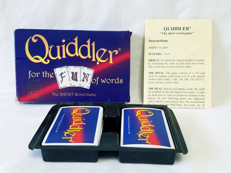 Vintage Quiddler Card Game, Short Word Edition - Etsy