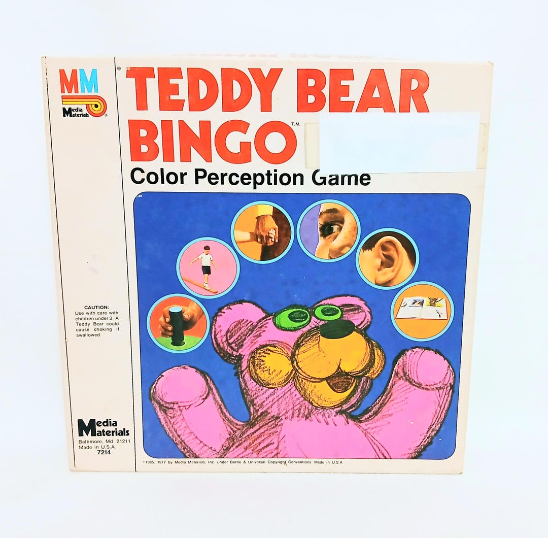 Teddy Bear Bingo: Vintage Color Perception Game - Etsy