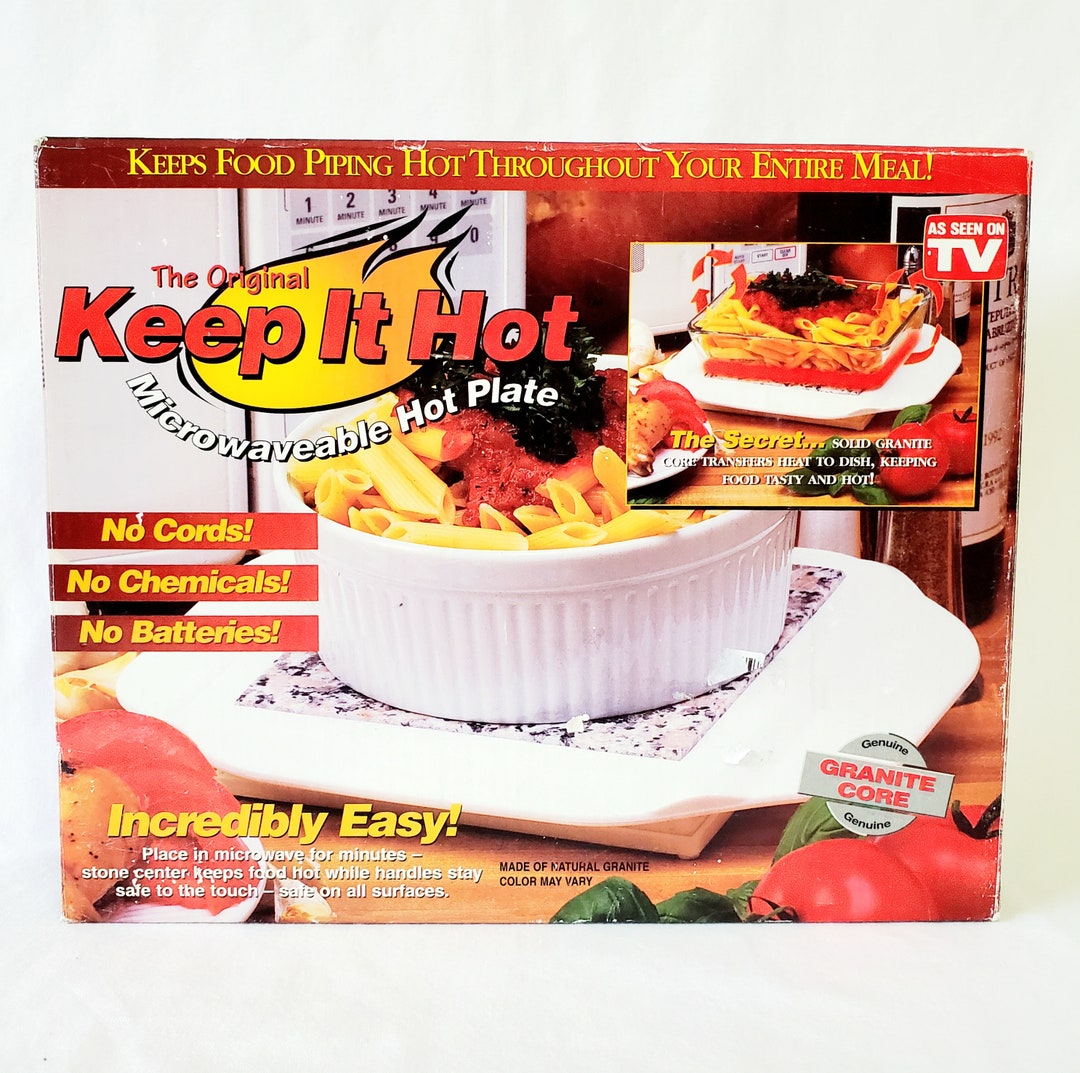 The Original KEEP IT HOT Microwaveable Hot Plate is New in Box. Solid ...