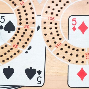 Hand Painted Wood Cribbage Board - Number 29 Shaped - Etsy