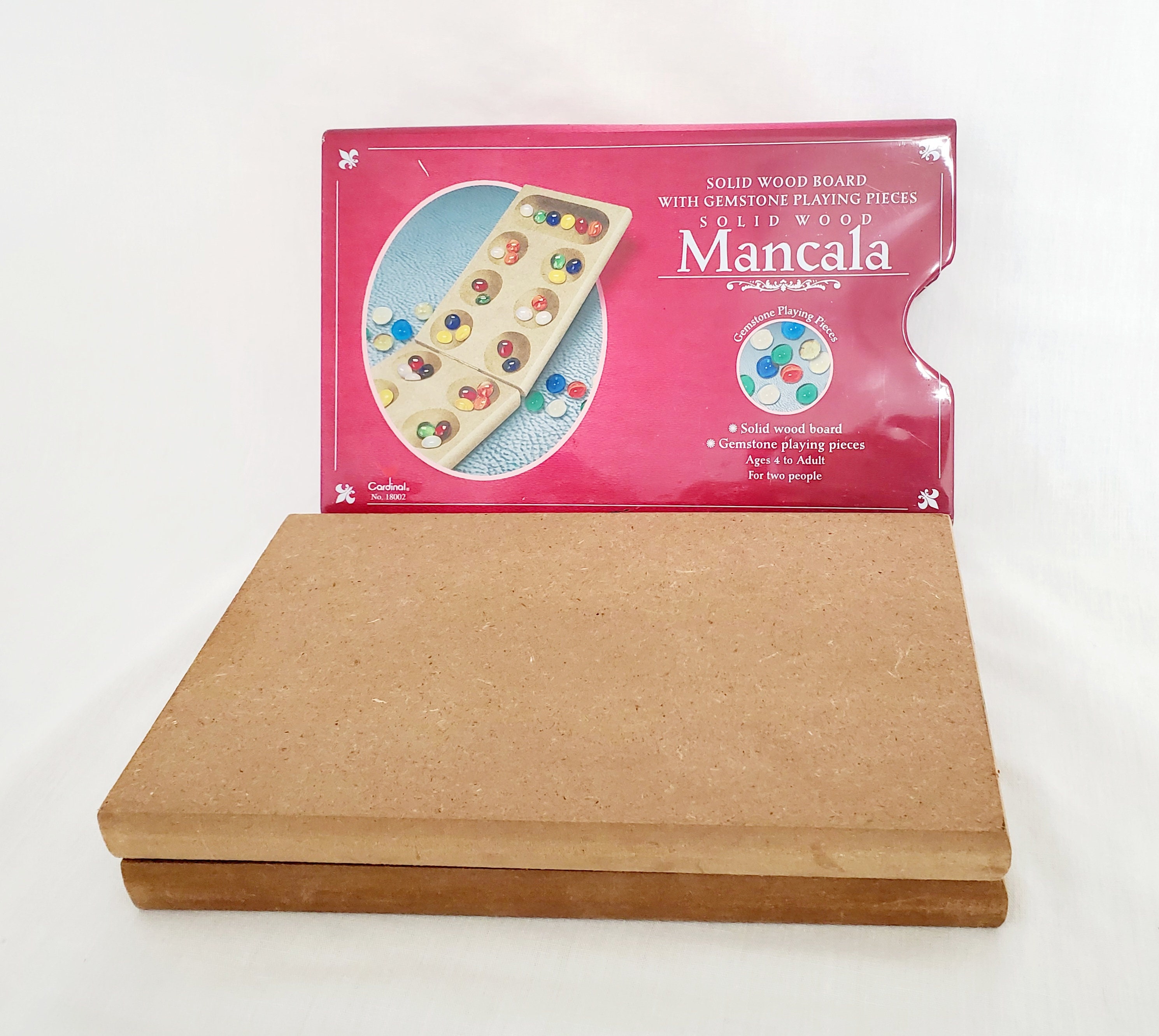 Vintage Solid Wood Mancala Game in a Decorative Red Tin is in Great ...