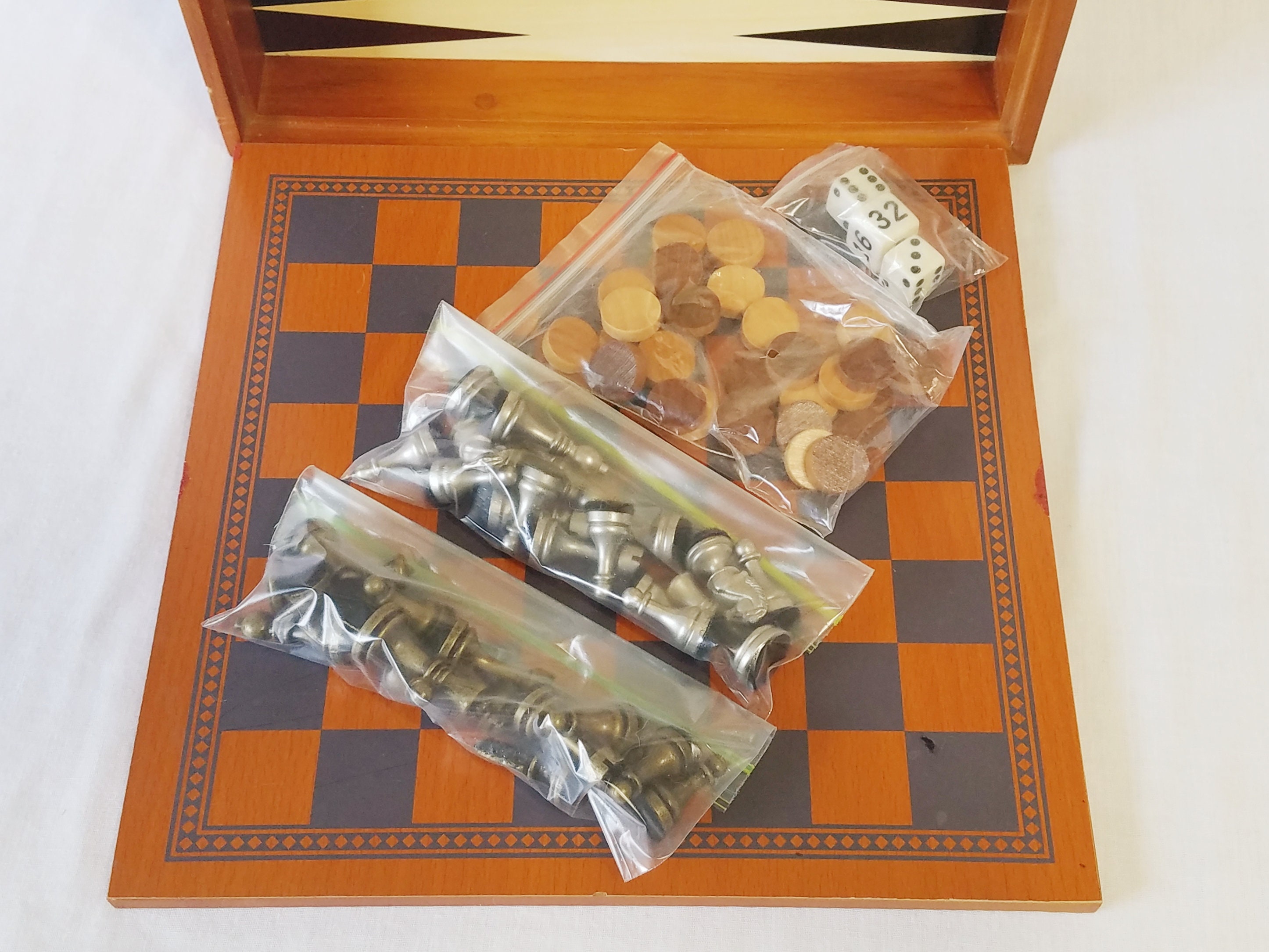 Decorative Wood Display Box is Storage for Chess, Checkers and ...