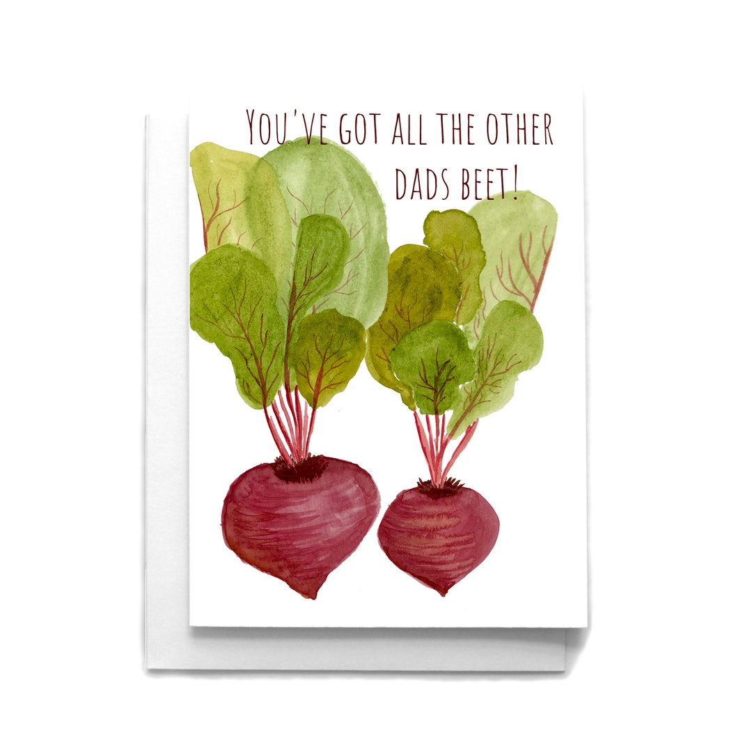 Beet Pun Birthday Card: Funny Dad Joke, Watercolor Design - Etsy