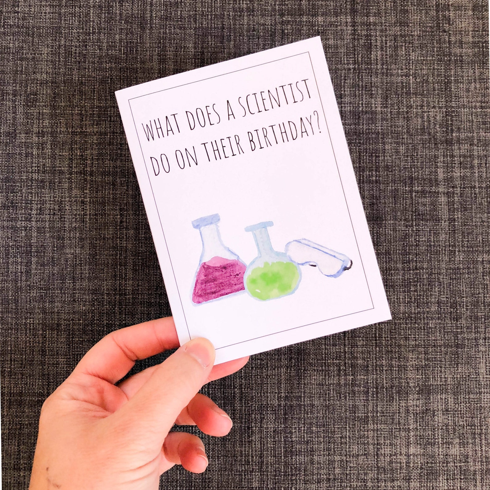 Scientist Pun Birthday Card Birthday Greeting Card Science - Etsy