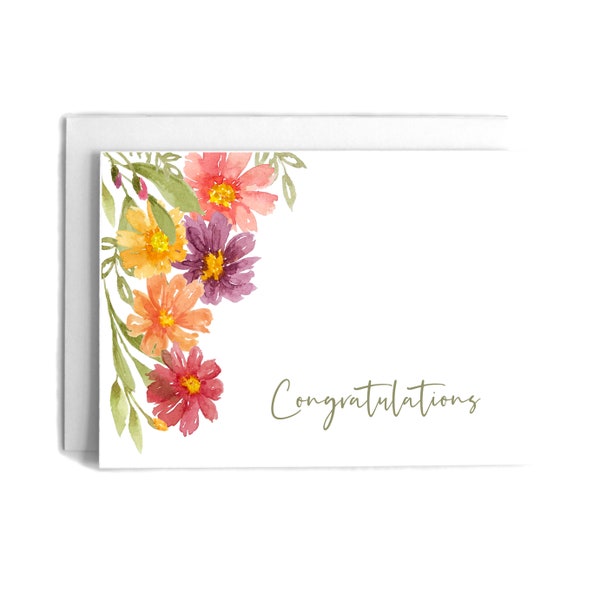 Congratulations Card Watercolor - Etsy