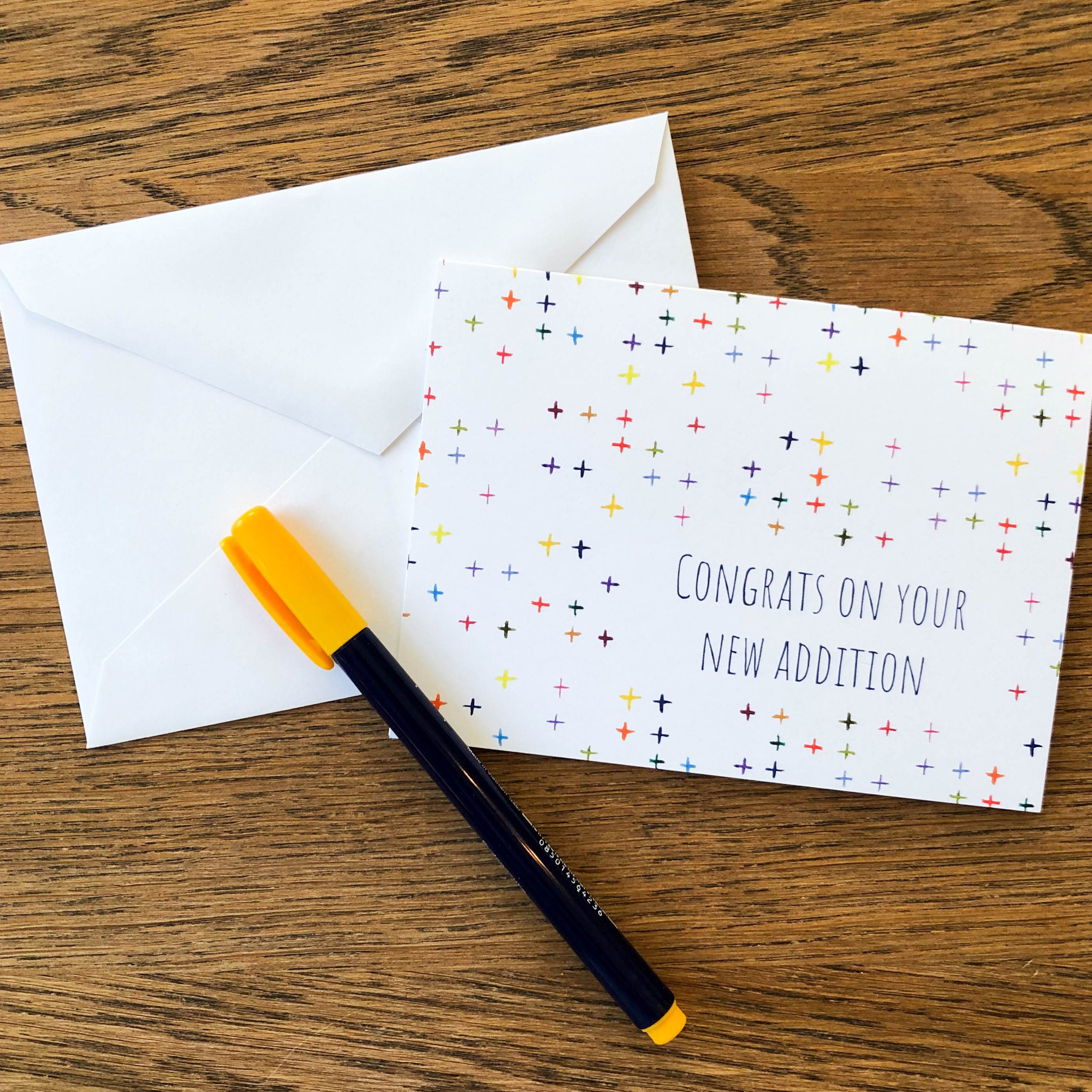 New Addition Baby Card New Baby Greeting Card New Parent Card Fun Baby ...