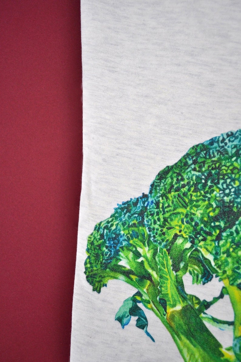 Unisex Broccoli T-shirt,vegetable T-shirt-art Print ,broccoli ,organic ...