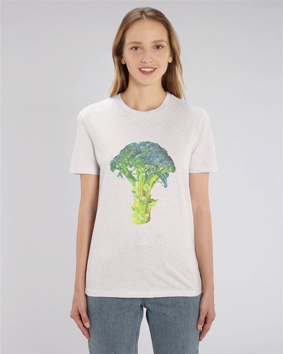 Unisex broccoli T-shirtvegetable t-shirt-art print broccoli | Etsy