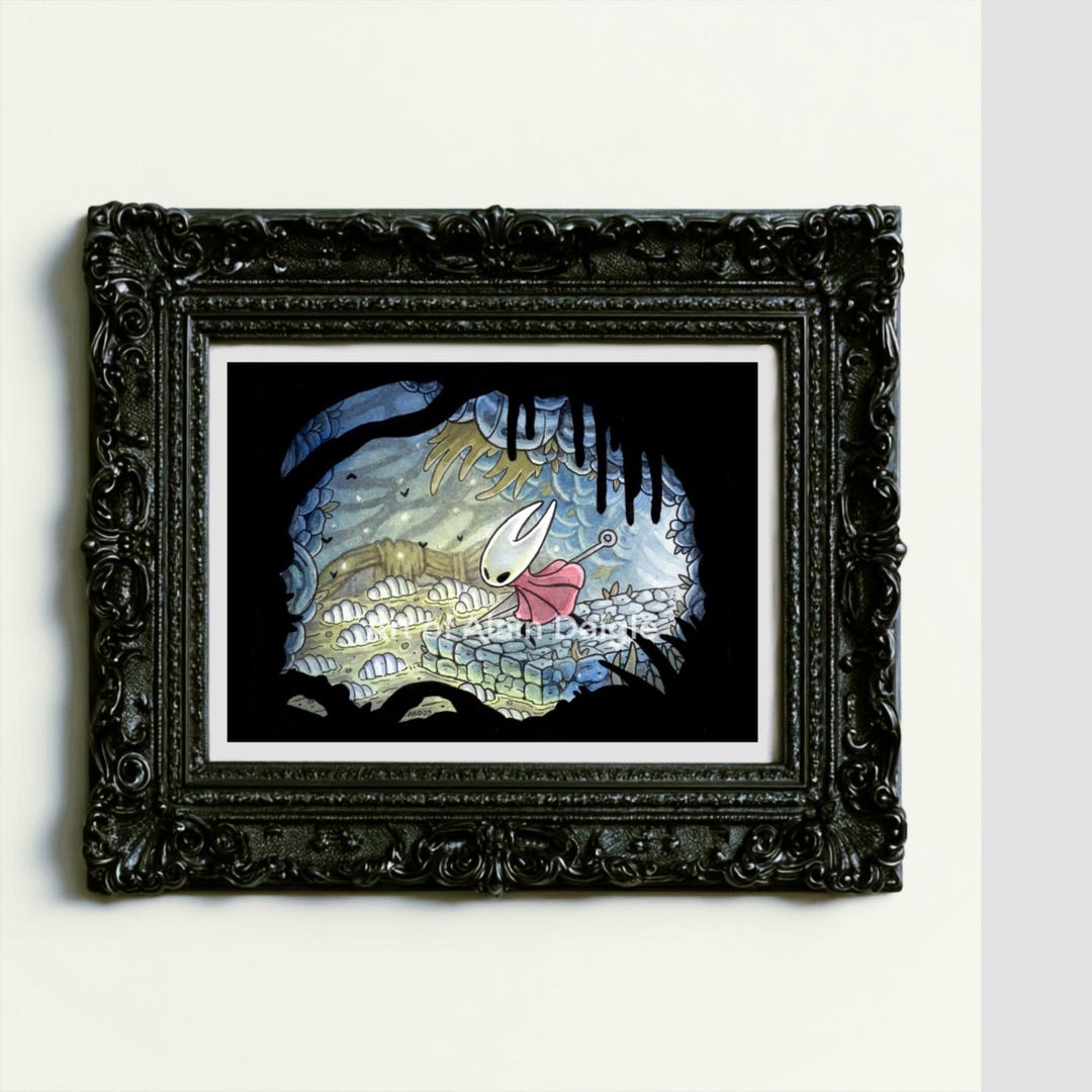 Hornet Silksong Art Print: Hollow Knight Bilewater Pill Watercolour ...
