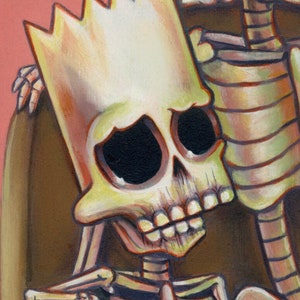 SIMPSONS SKELETON Art Prints Halloween Treehouse of Horror Couch Gag ...