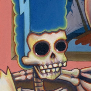 SIMPSONS SKELETON Art Prints Halloween Treehouse of Horror Couch Gag ...