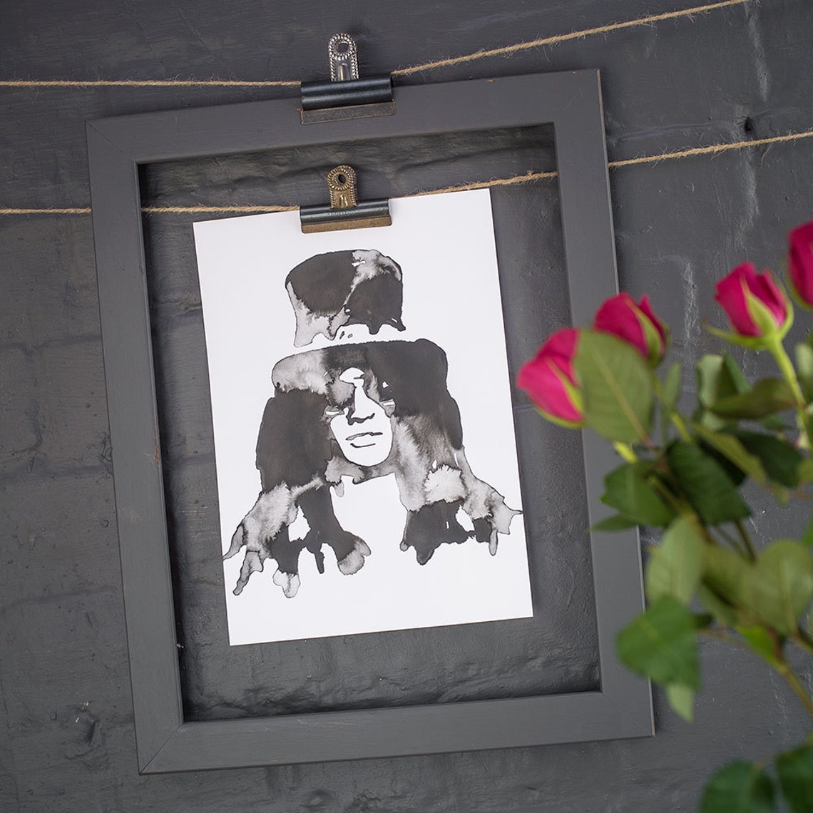 Slash Pop Art Portrait Print - Etsy