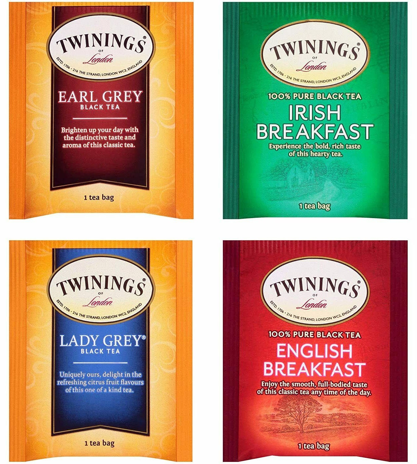 Black Tea Variety Pack With Four Flavors, 20 Count - Etsy