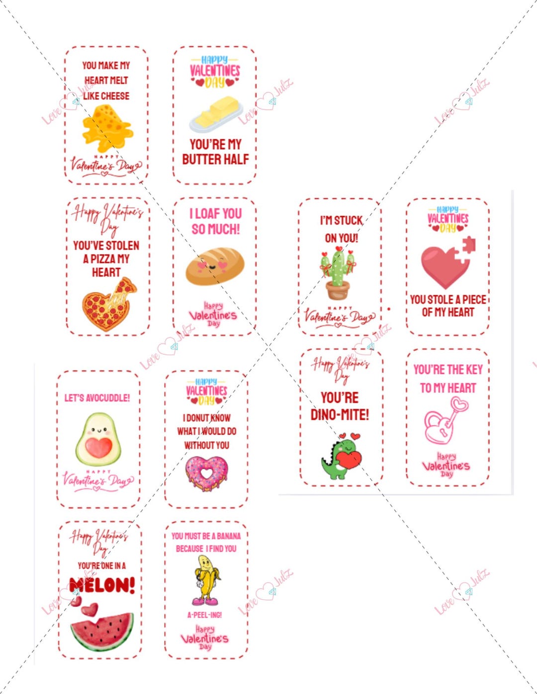 Valentine’s Day Pun Cards Printable for Kids - Etsy