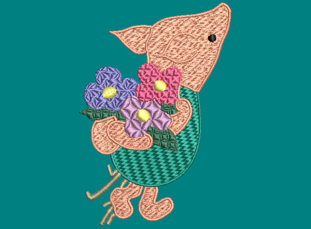 Machine Embroidery Files 2 Designs Included Applique and - Etsy