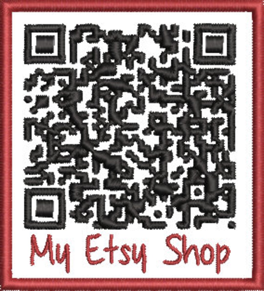 Machine Embroidery File My QR Code Will Be YOUR QR Code - Etsy