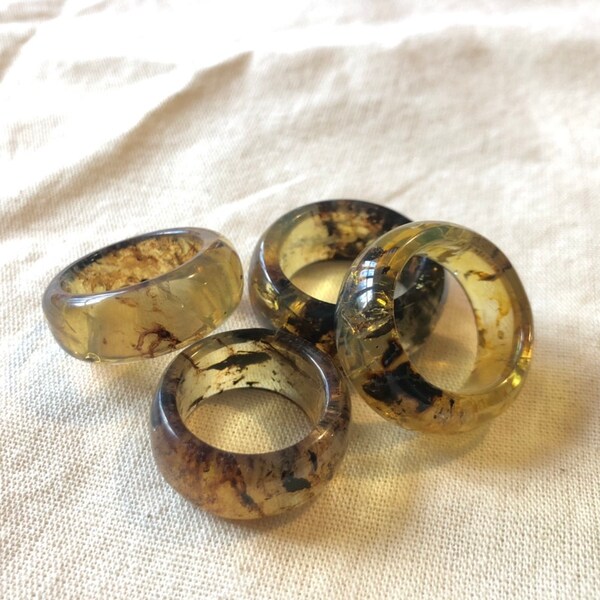 Mens Amber Ring - Etsy