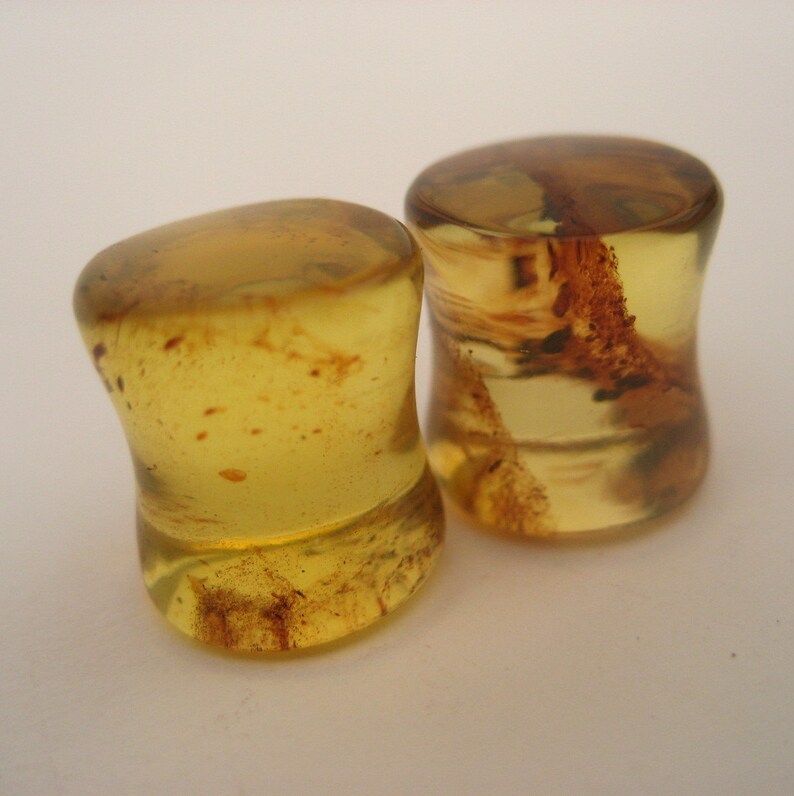 10mm Amber Plugs or 3/8 Inch Amber Plugs Natural Stone Plugs | Etsy