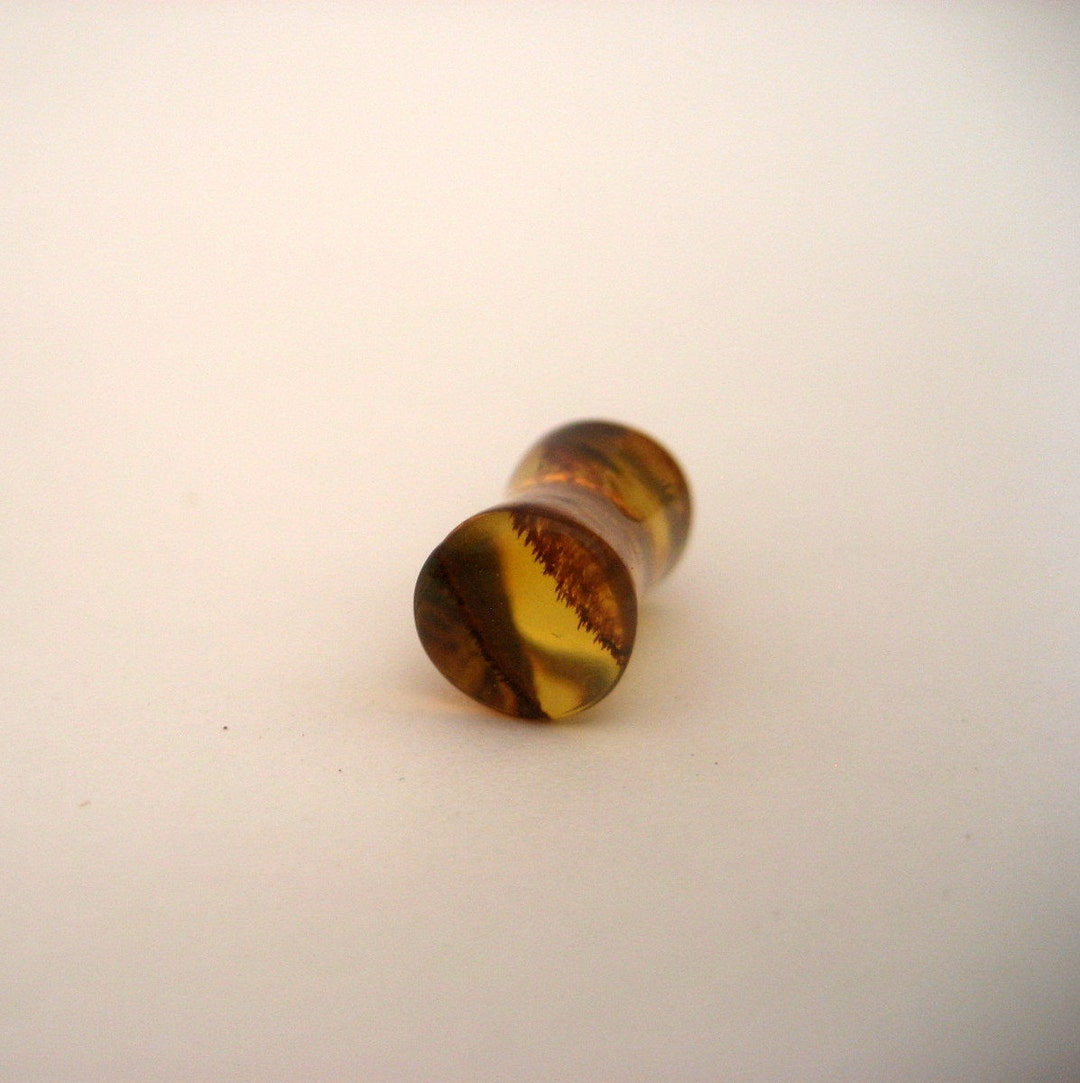 2g Amber Plug Single Plug 6mm Plugs 1/5 Inch Plugs Stone - Etsy