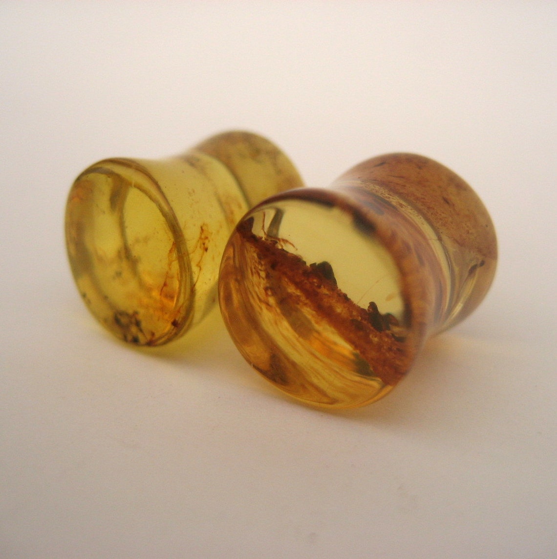 10mm Amber Plugs or 3/8 Inch Amber Plugs Natural Stone Plugs - Etsy