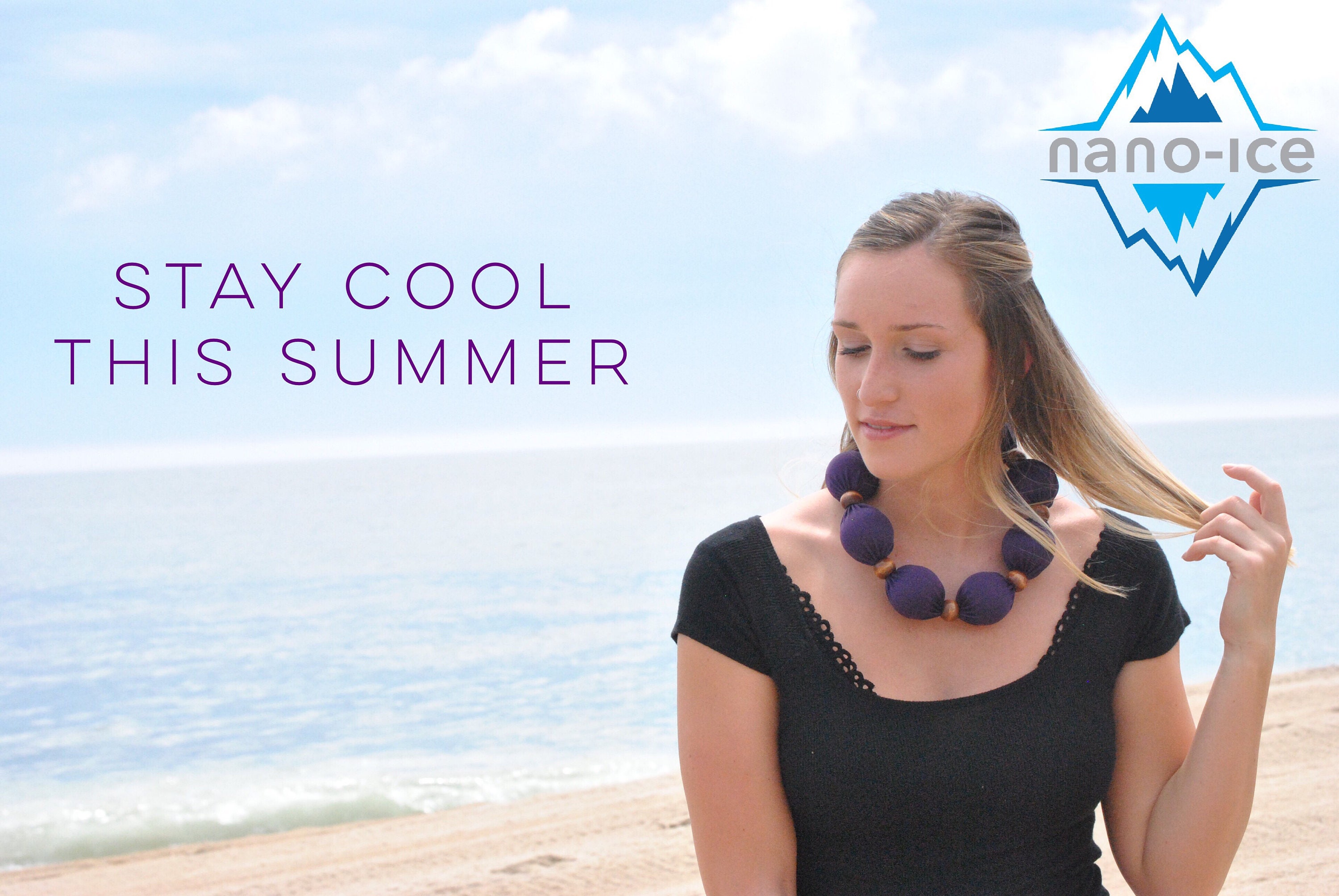 Beat Hot Flashes in Style! Nano-ice Cooling Necklace - Purple | Take ...