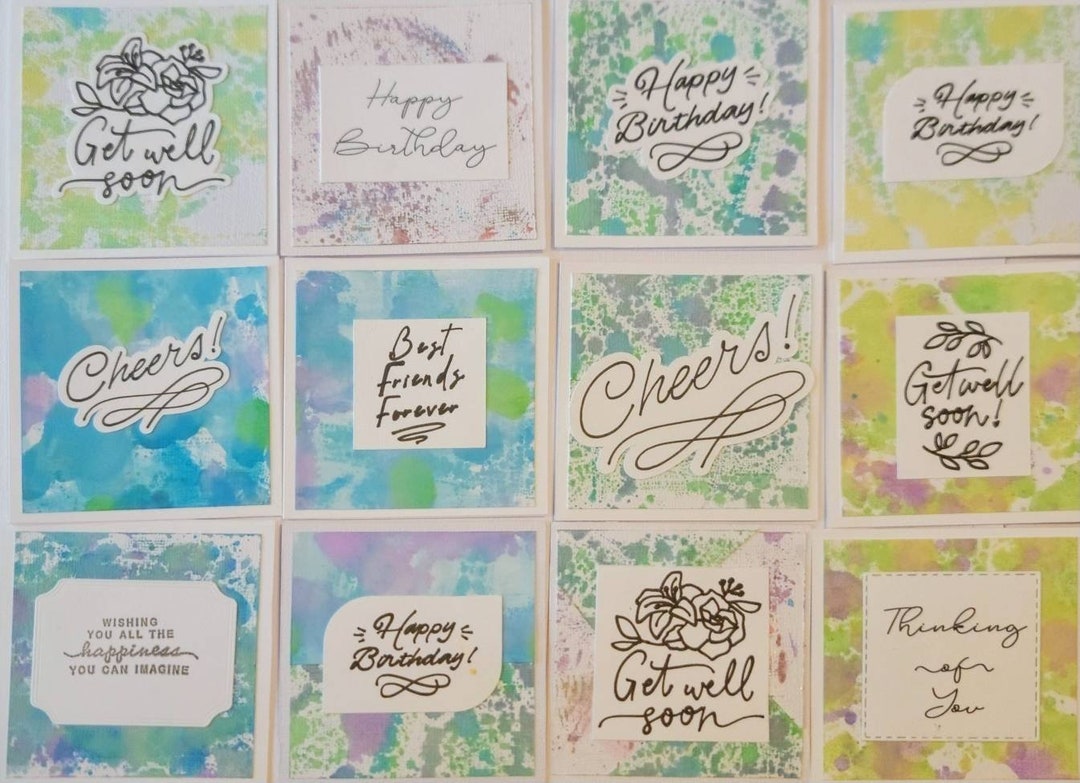 Mini Hand Painted Watercolor Splash Note Cards - Etsy
