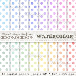 Rainbow Digital Paper,watercolor Digital Paper,watercolor Stripes ...