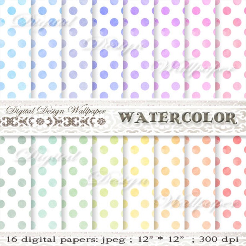 Rainbow Digital Paper,watercolor Digital Paper,watercolor Stripes ...