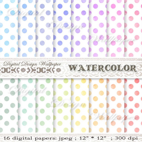 Rainbow Digital Paper,watercolor Digital Paper,watercolor Stripes ...