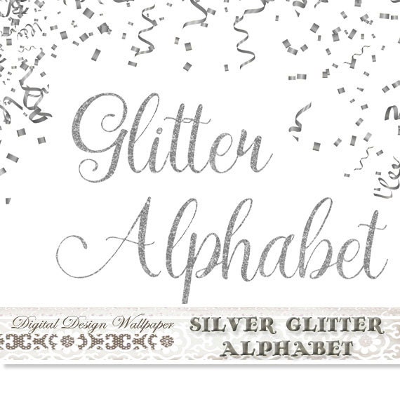 Silver Fancy Alphabet