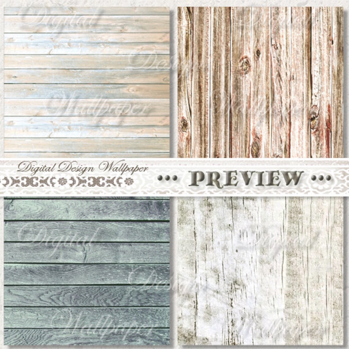 COMMERCIAL Usewood Digital Paper Rustic Wood Digital - Etsy