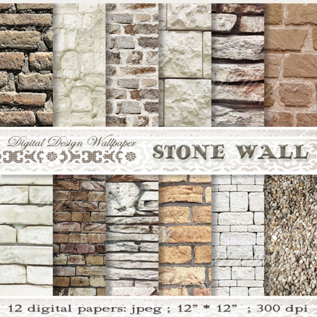 COMMERCIAL Use,brick Wallpaper, Digital Paper Pack,brick Paper,instant ...