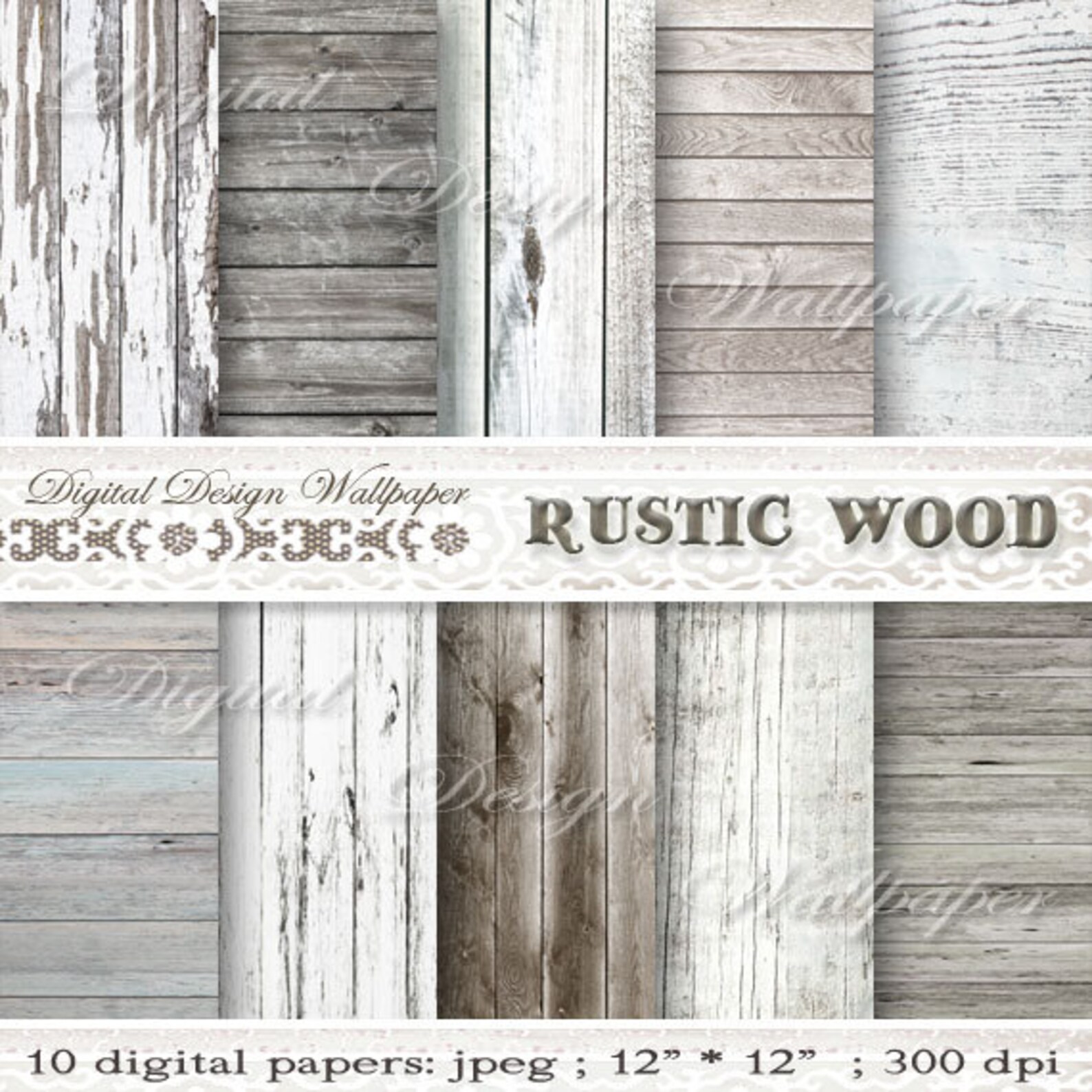 COMMERCIAL Use,wood Digital Paper, White Wood Digital Paper,rustic Wood ...