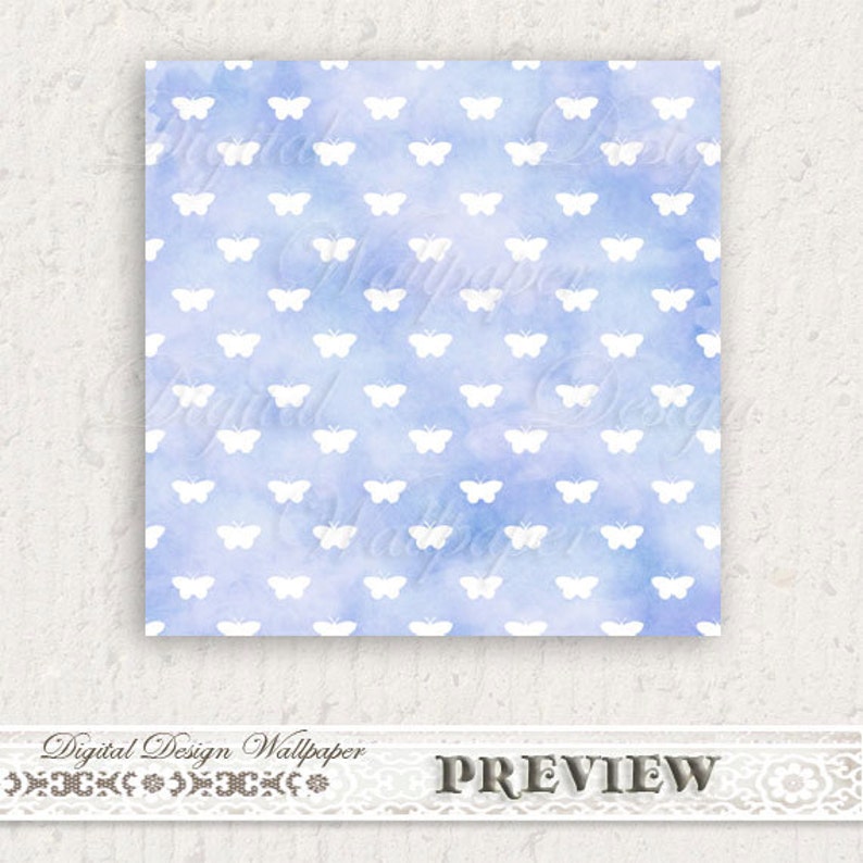 Watercolor Digital Paperbaby Blue Digital Paperdigital Paper | Etsy
