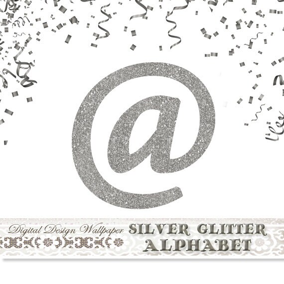 Silver Glitter Alphabetsilver Glitter Lettersblock Font - Etsy