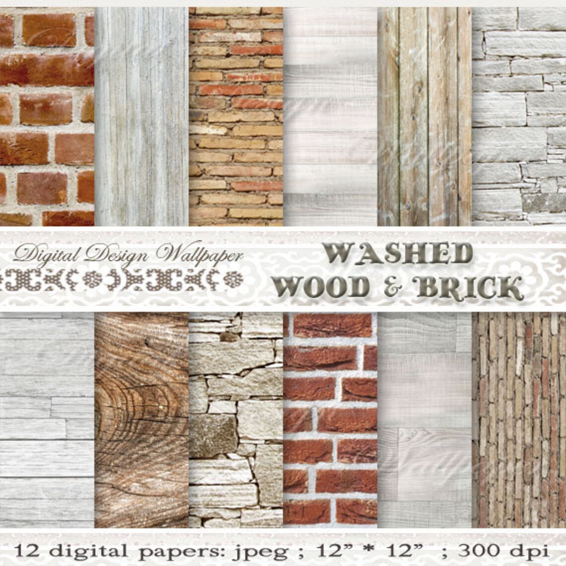 COMMERCIAL Use,digital Paper Wood,wood Digital Paper,brick Paper,washed ...