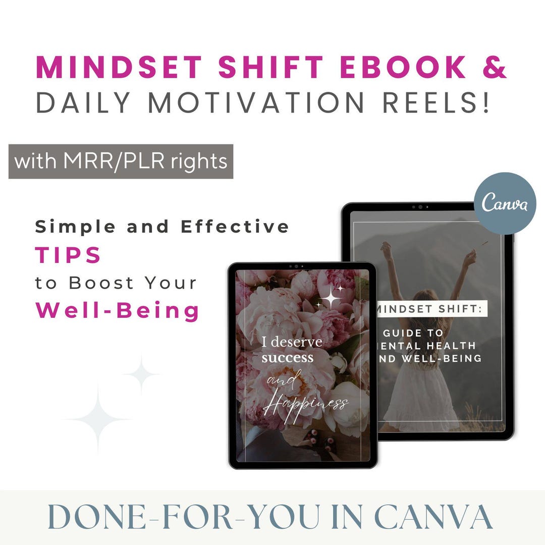 Mindset Shift Guide & Daily Motivation Reels | Canva Templates for ...