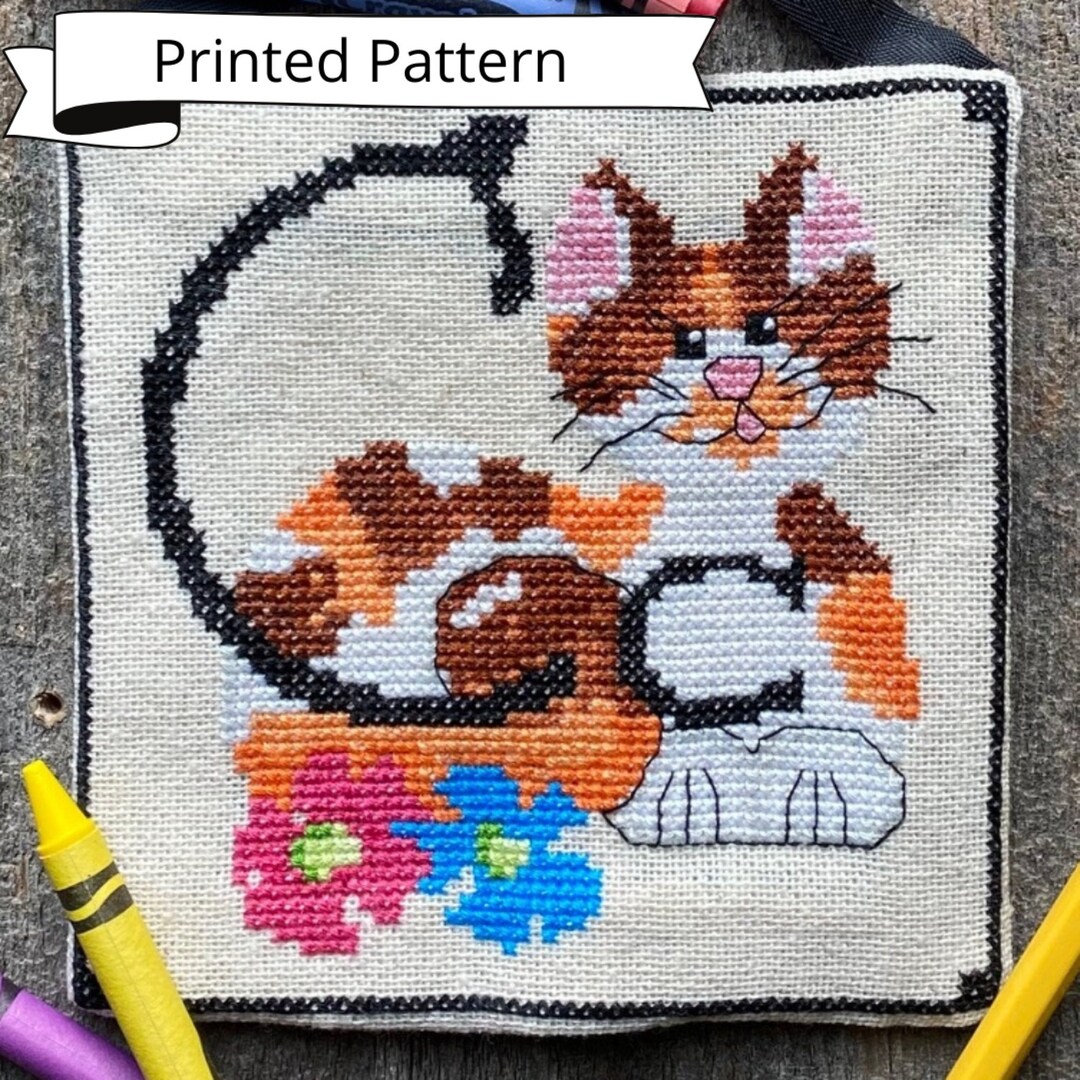 Callie Cat - Animal Alphabet Series - Printed Version - Counted Cross ...